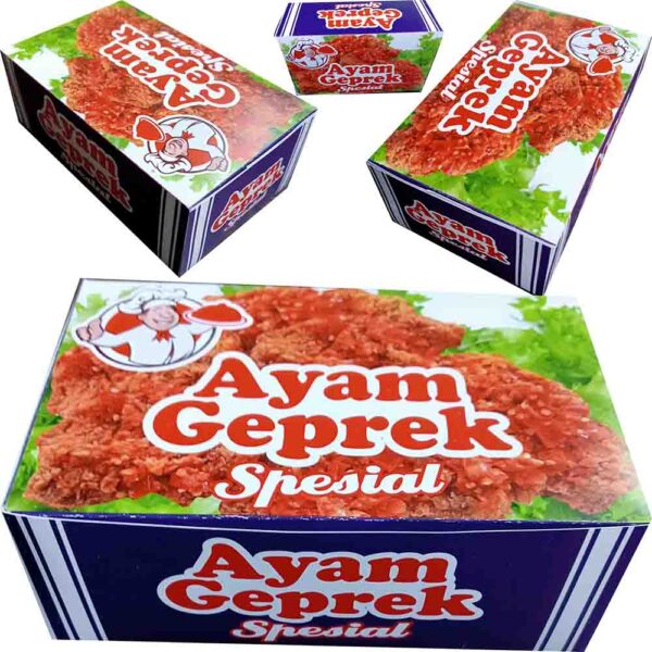 Jual Eceran & Bisa COD Dus Kemasan Packaging Ayam Geprek